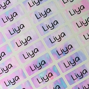 132 Pcs Pink- Poly Waterproof Name Labels Name Stickers Personalized ...