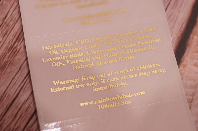 Ingredients Labels, Ingredients Sticker, Clear Label Ingredients ...