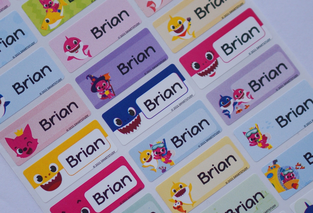 Pinkfong Waterproof Name Labels Name Stickers Personalized, Custom ...