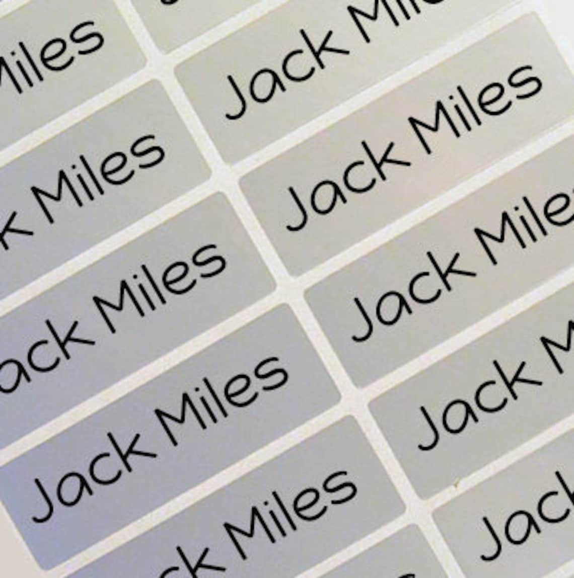 Personalized Waterproof Name Labels Name Stickers Silver for - Etsy