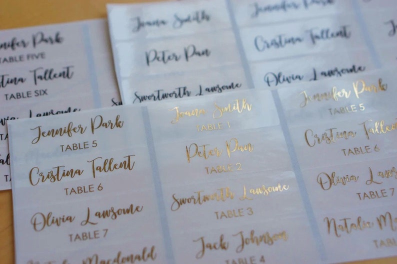 Guest Names Sticker, Place Card Name Sticker, Place Card Sticker ...