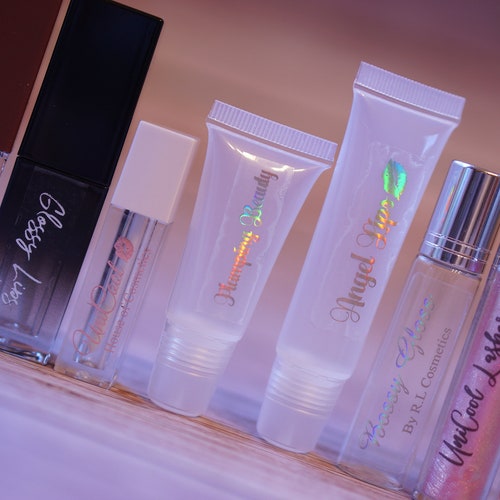 Custom Lip Gloss Labels Clear Lip Gloss Stickers Cosmetic - Etsy