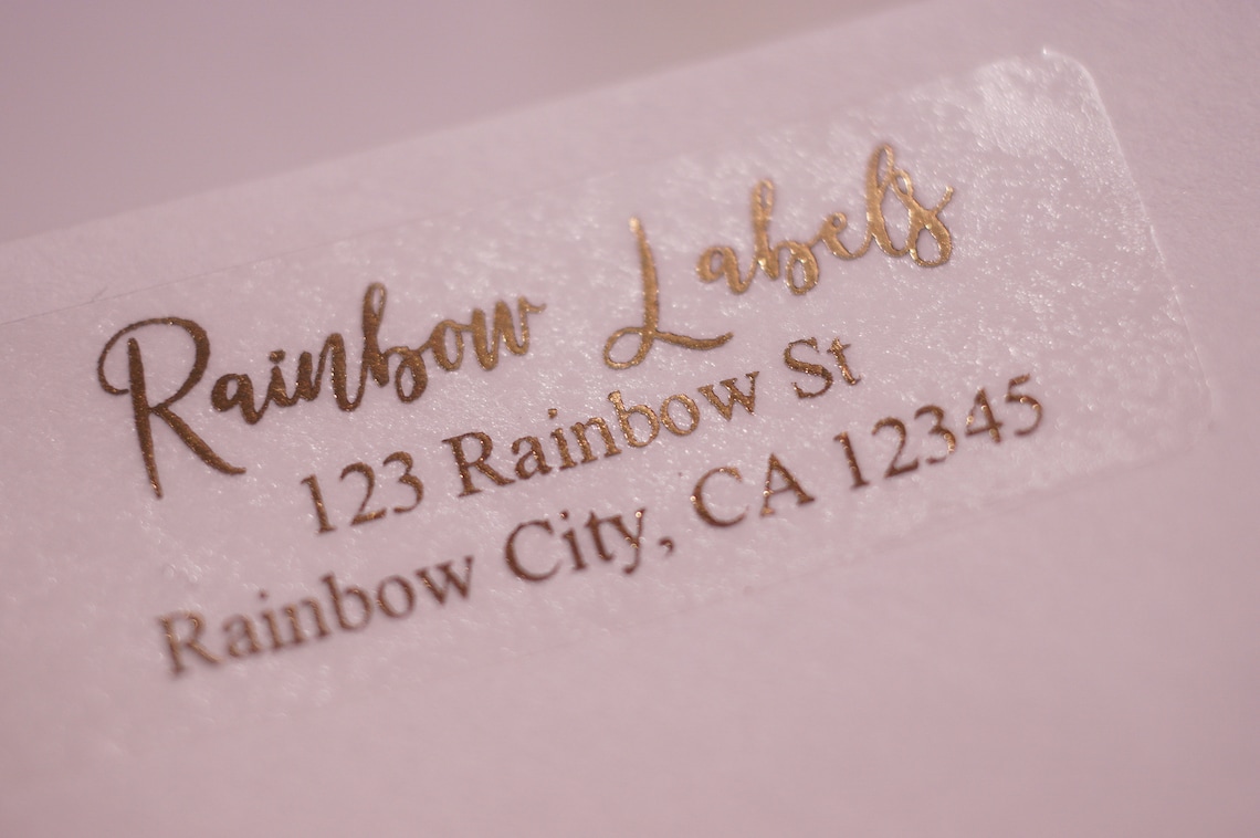 50 Small Return Address Labelsmall Clear Addresscustom - Etsy