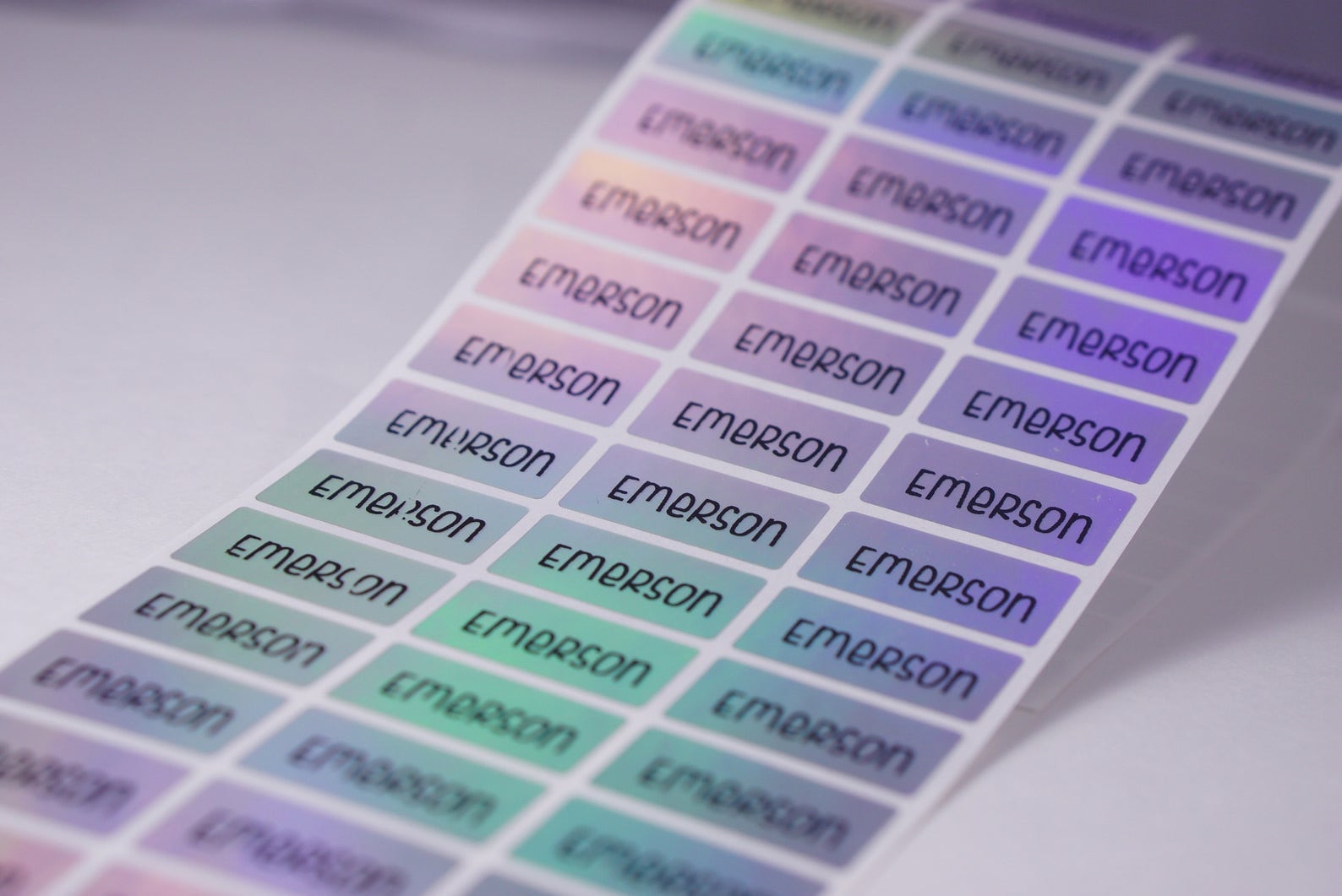 SILVER Hologram/silver/glitter Name Labelscustom Name - Etsy