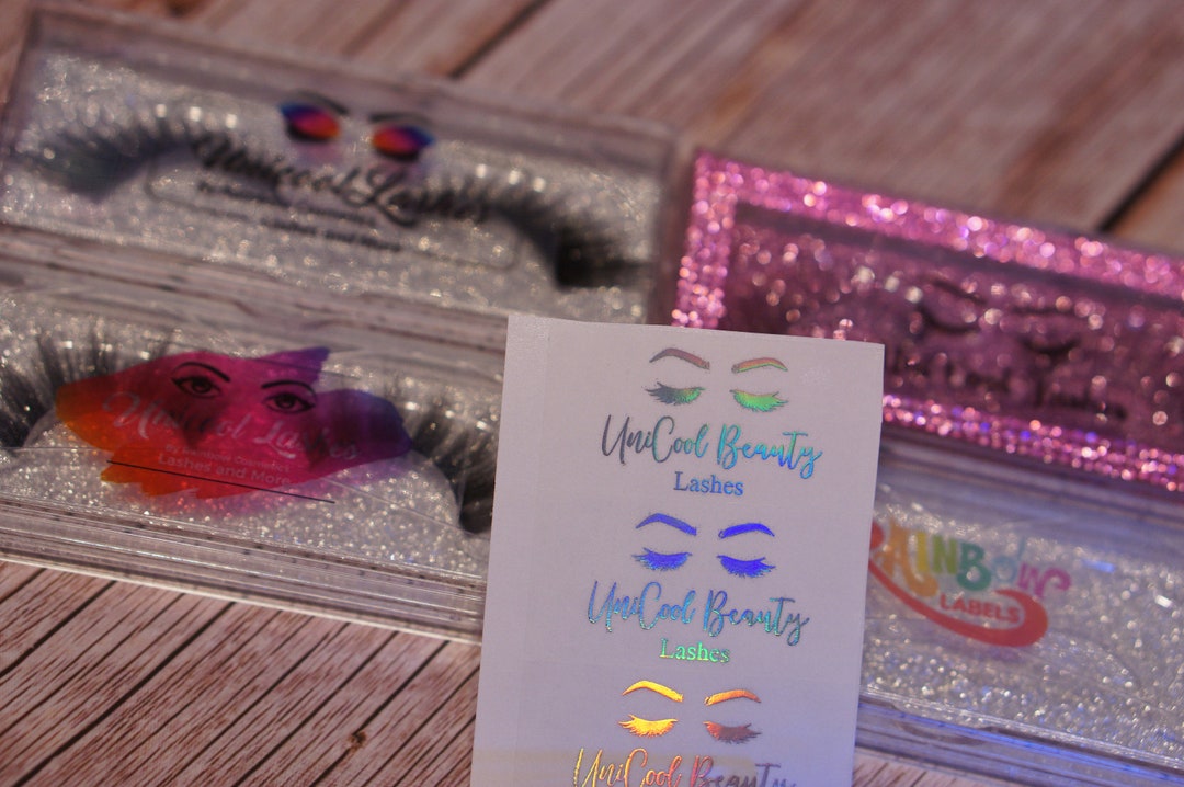 Eyelash Label, Eyelash Case Sticker, Lipgloss Label, Lipgloss Sticker ...