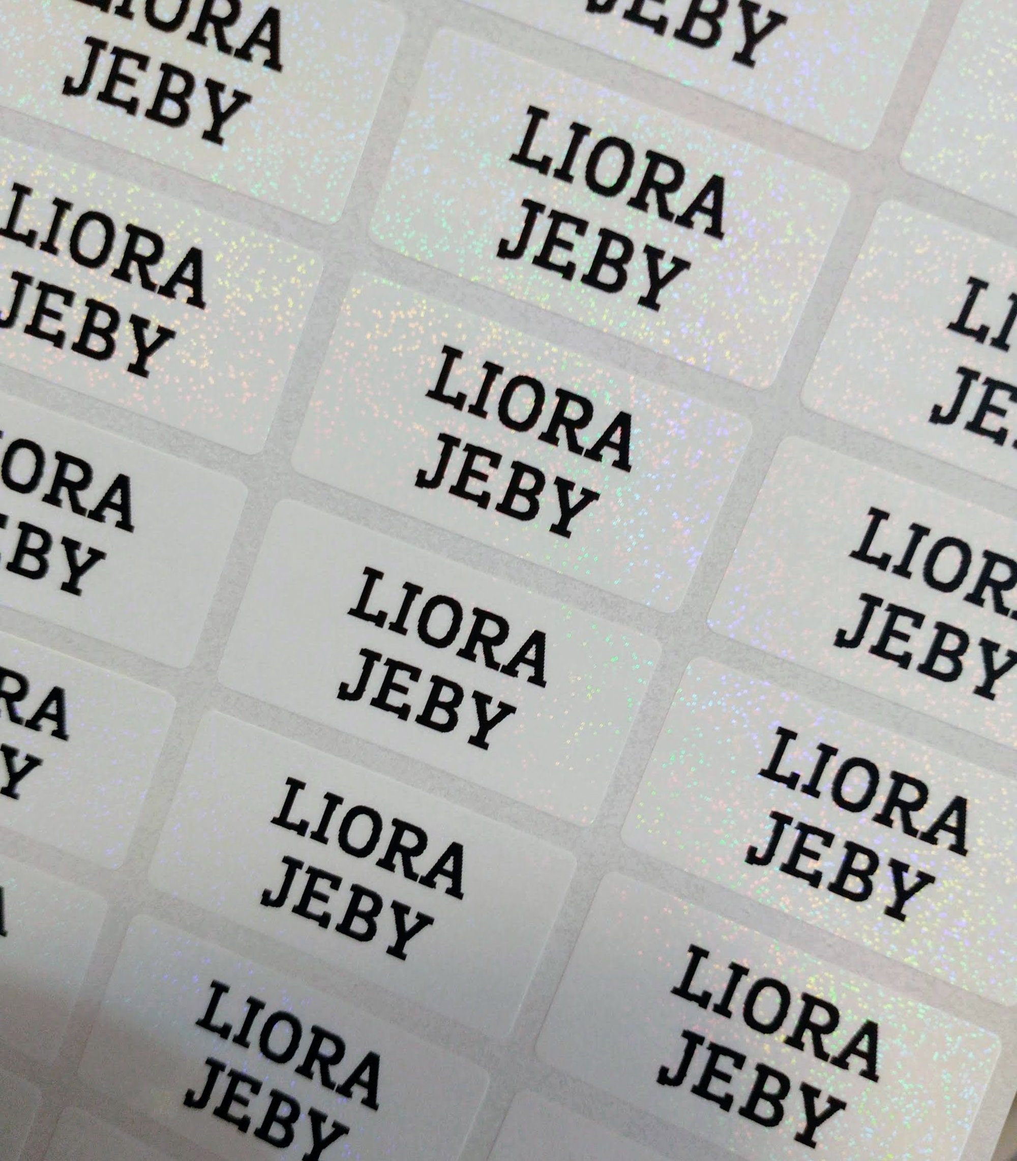 Glitter Labels Personalized Waterproof Name Labels Stickers - Etsy