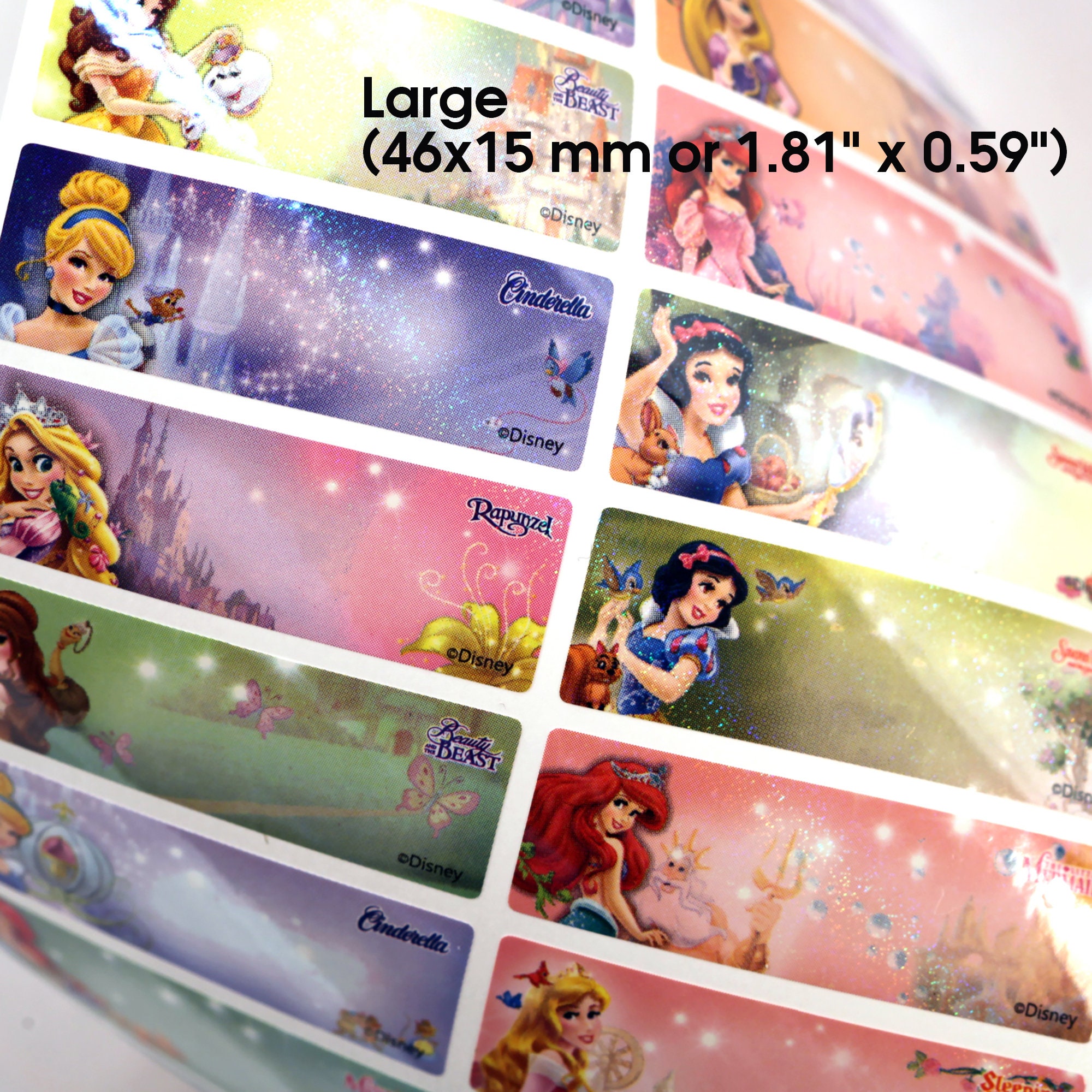 Waterproof Name Labels Waterproof Name Stickers Disney | Etsy