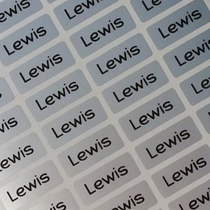 Personalized Waterproof Name Labels Name Stickers Silver for Kids ...