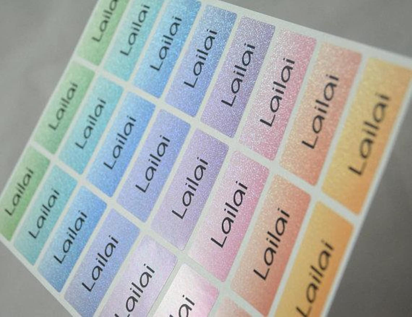 Waterproof Name Labels Name Stickers Personalized Glittery - Etsy