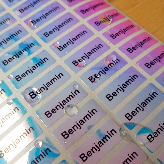 Name Labels Name Stickers Personalized Waterproof Bluepoly | Etsy