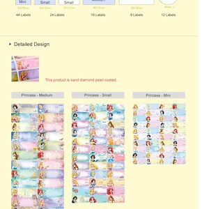 Waterproof Name Labels, Waterproof Name Stickers, Disney Princess ...