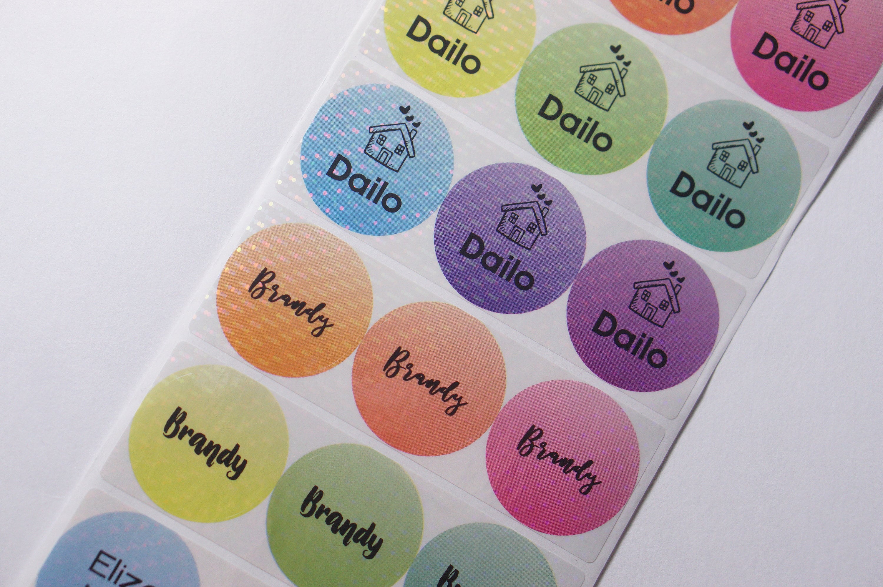 Glitter Rainbow Character Name Labels Waterproof Name Stickers | Etsy