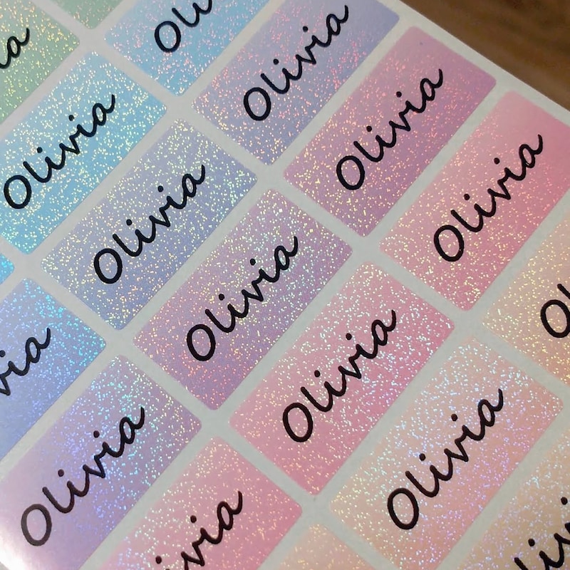 Glitter Labels - Etsy