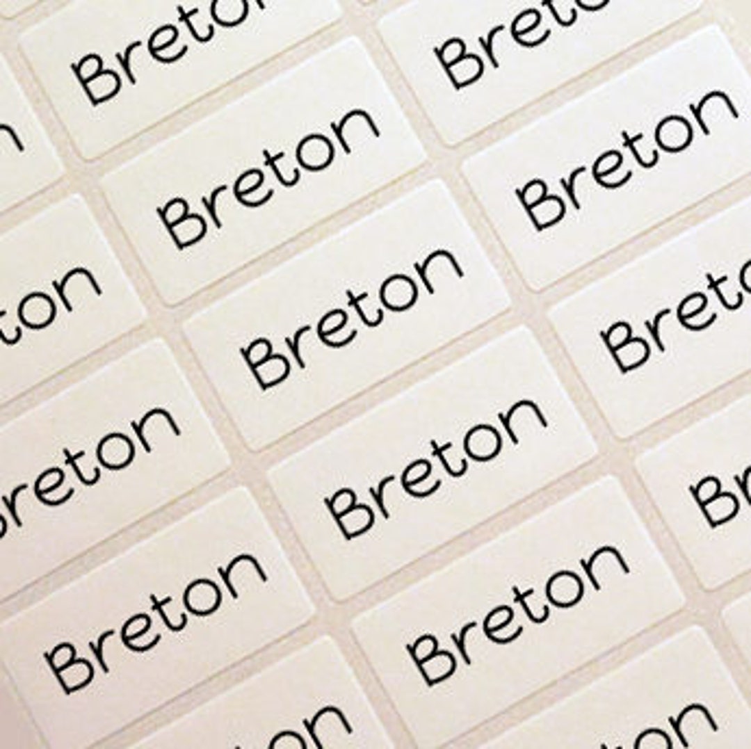 72 Waterproof Name Label, Sticker Personalized,white Label Custom,white ...