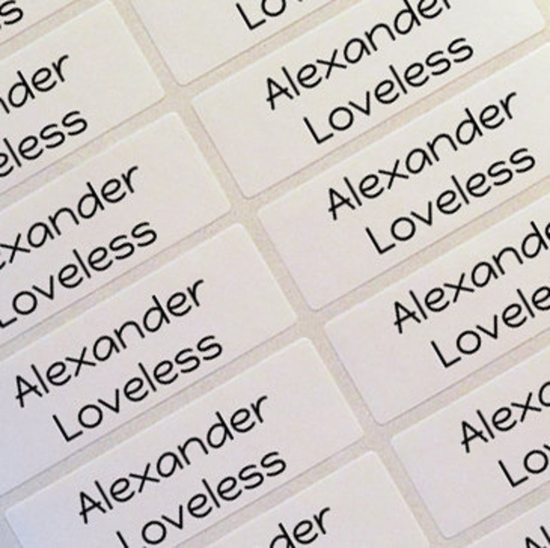 Waterproof Name Labels Name Stickers Personalized White Plain Labels ...