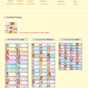 Waterproof Name Labels, Waterproof Name Stickers, Disney Princess ...