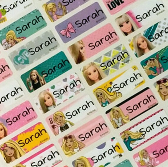 Mattel Barbie Personalized Waterproof Name Labels Name - Etsy