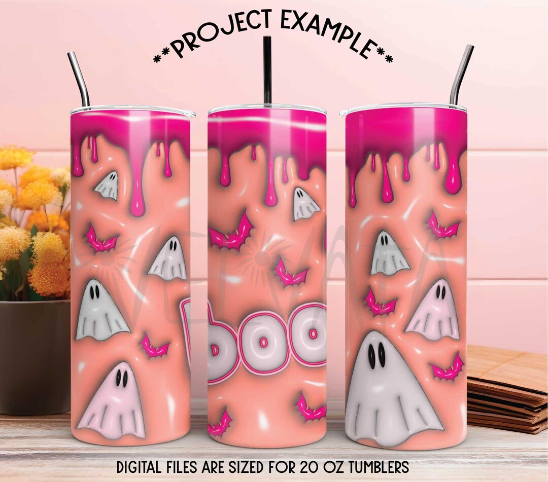 Boo Hot Pink Halloween digital File JPEG Download Sublimation 20 Oz ...