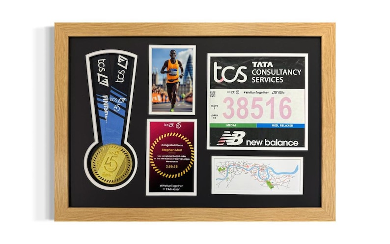 London Marathon 2025 Medal Display Frame: Bib, Certificate & Photo ...