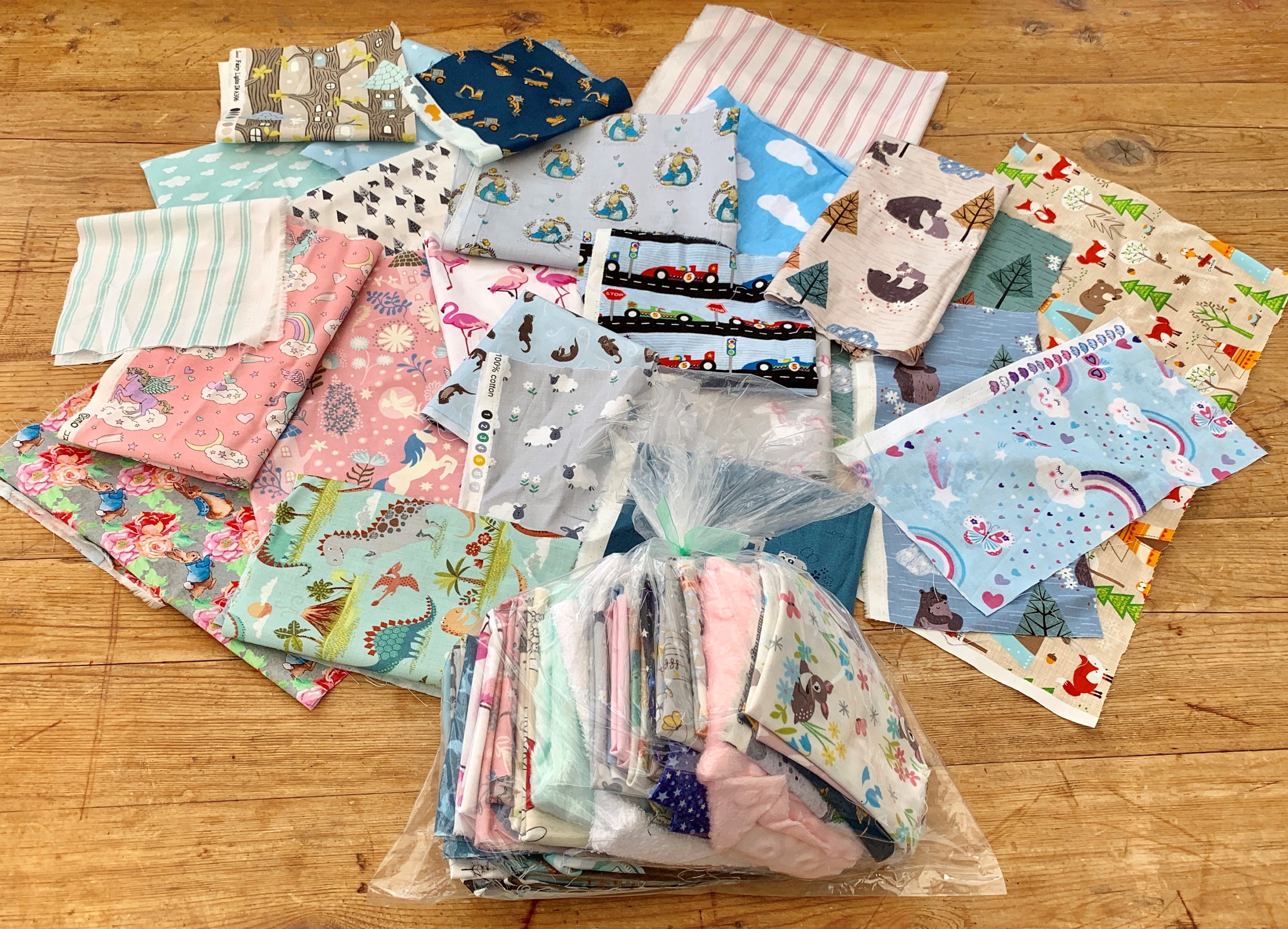 Fabric Offcuts Fabric Remnants Fabric Scraps Mixed Fabrics - Etsy UK