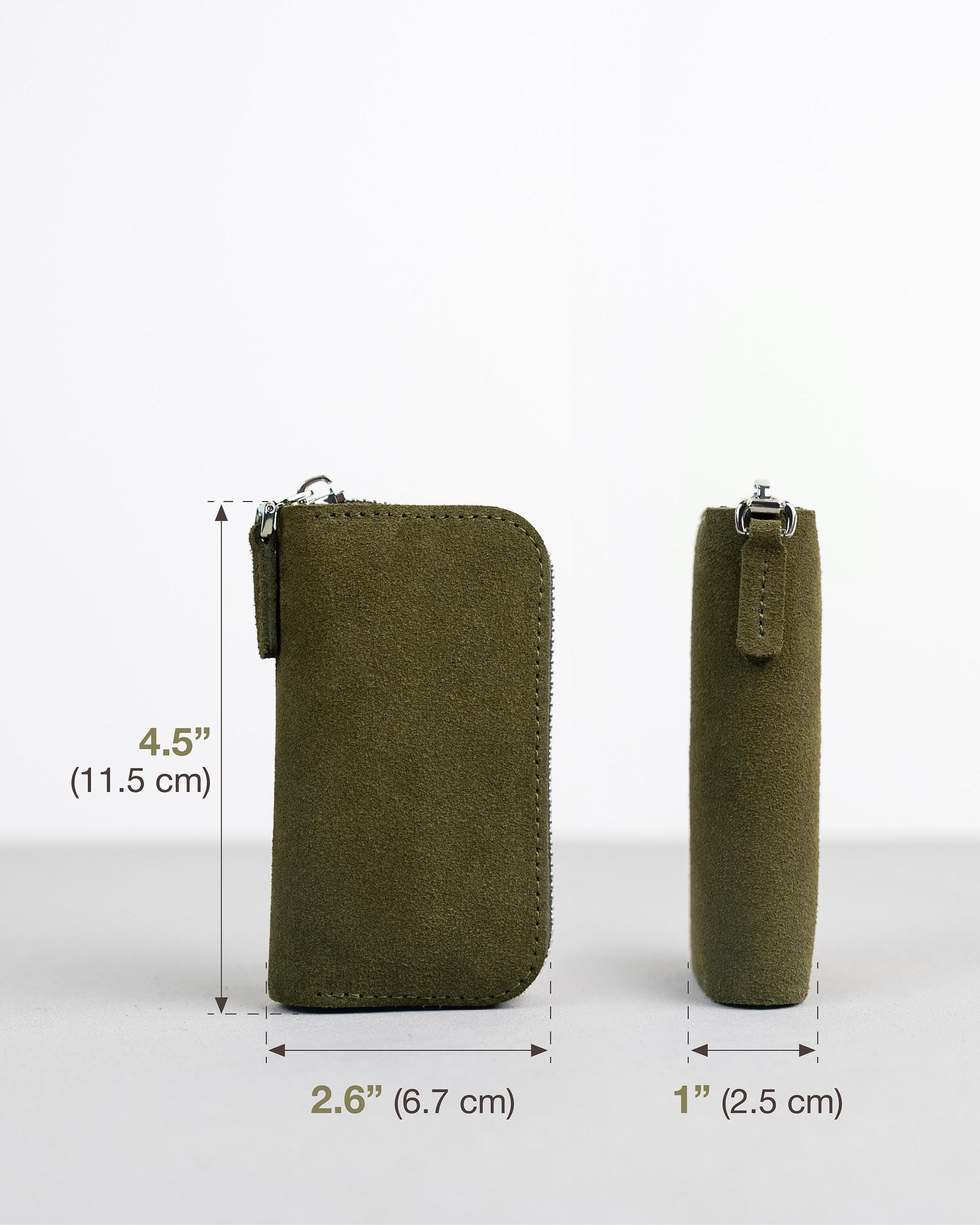 Suede Key Case: Custom Zipper Pouch and Leather Key Wallet - Etsy
