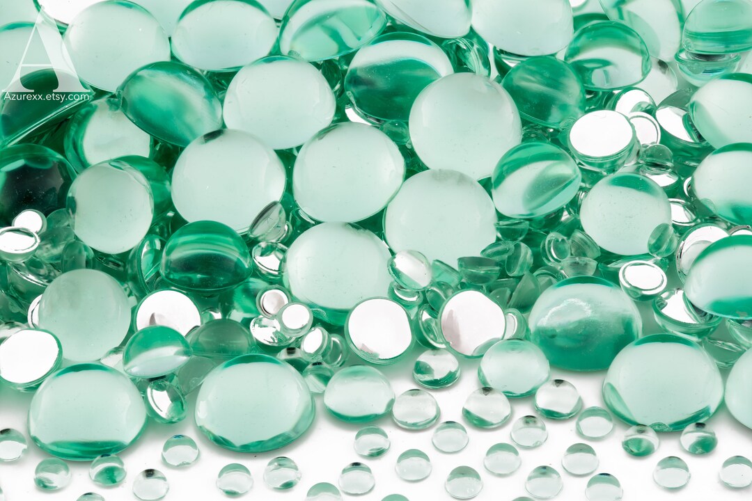 Crystal Mint Green Flatback Half Round Pearls for - Etsy