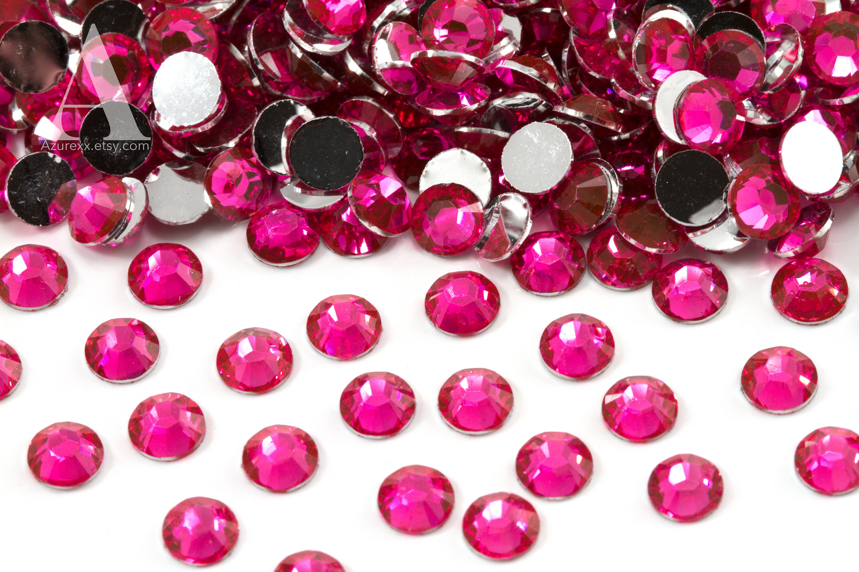 Pink Resin Rhinestones for Embellishments and Nail Art 3-6mm - Etsy