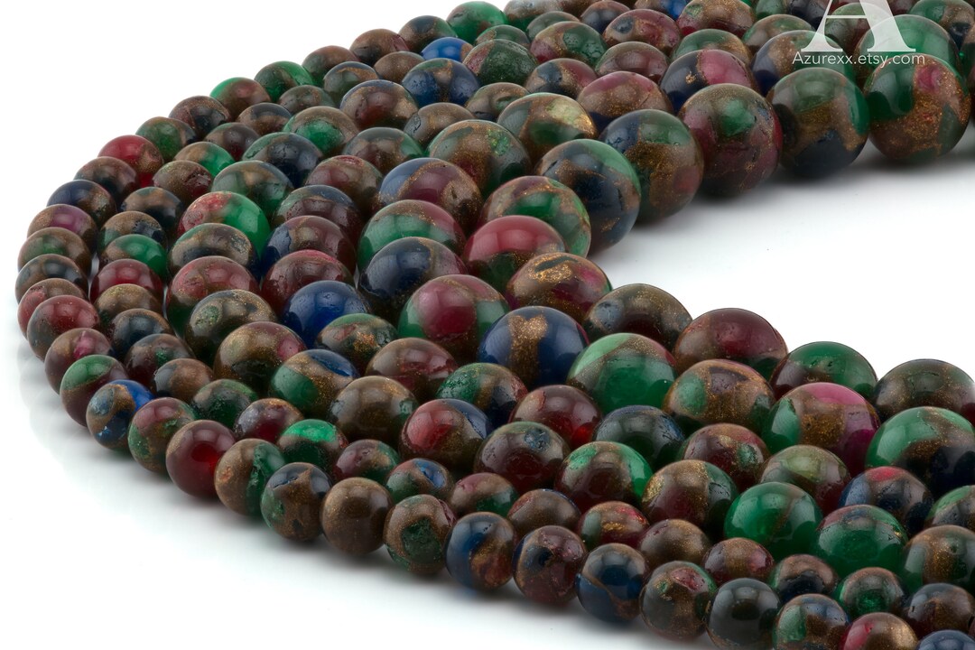 Rainbow Multi-color Resin Sponge Quartz...full Strand...6mm-10mm... - Etsy