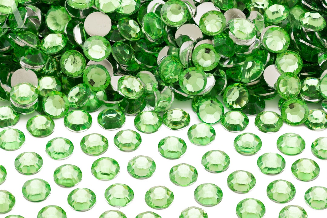 Light Green Resin Rhinestones for Embellishments and Nail Art - Etsy