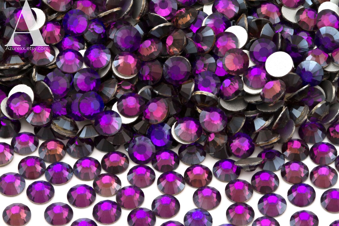 Purple Volcano Non-hotfix Flatback Glass Rhinestones for Embellishments ...