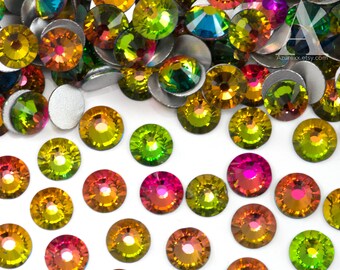 Green Volcano Glass Rhinestones for Embellishments 2-6mm | Etsy