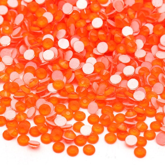Neon Orange Glass Rhinestones for Embellishments 2-6mm - Etsy