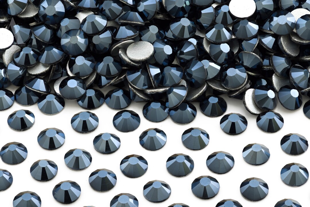 Blue Black Glass Rhinestones for Embellishments 2-6mm - Etsy