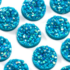 Turkish Blue 12mm Crystal Faux Druzy Cabochons - Etsy