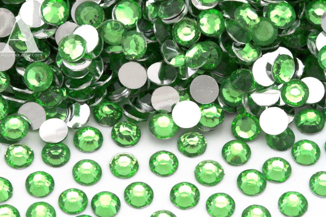 Light Green Resin Rhinestones for Embellishments and Nail Art - Etsy