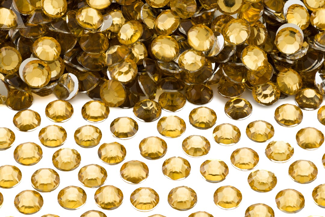 Golden Crystal Resin Rhinestones for Embellishments and Nail - Etsy