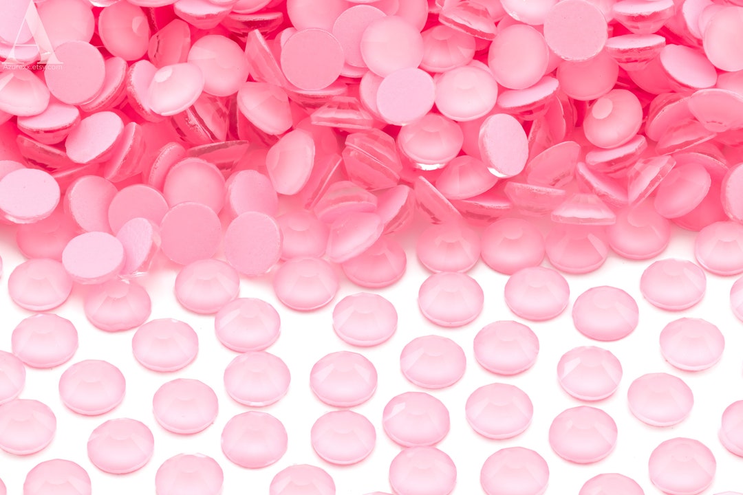 Neon Light Pink Glass Rhinestones for Embellishments 2-6mm - Etsy