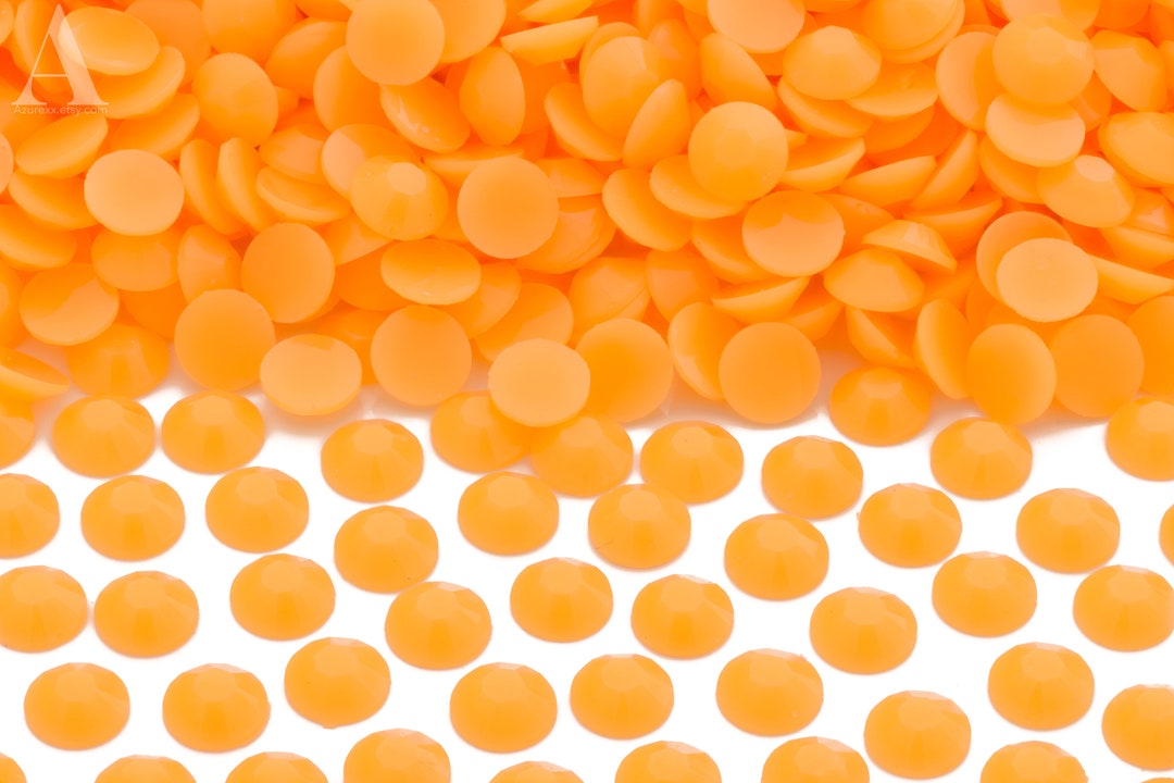 Opaque Light Orange Jelly Resin Rhinestone for Embellishments - Etsy