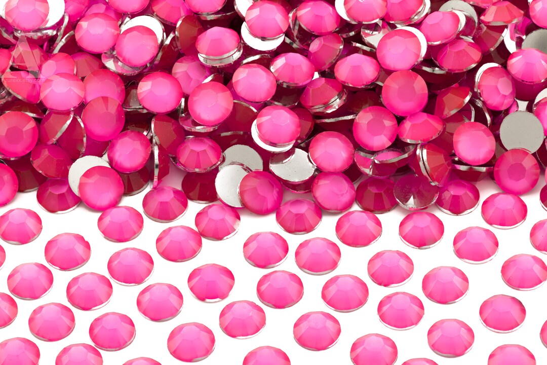 Neon Light Pink Resin Rhinestones for Embellishments and Nail Art 3-5mm ...
