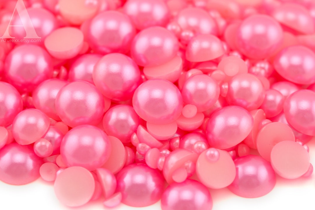 Pink Flatback Half Round Pearls for Embellishments 3-14mm - Etsy