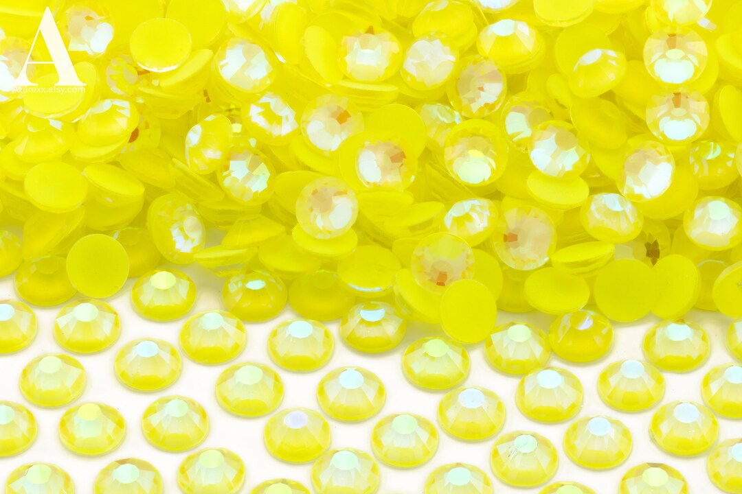 Luminous Yellow Glass Rhinestones for Embellishments 2-6mm - Etsy