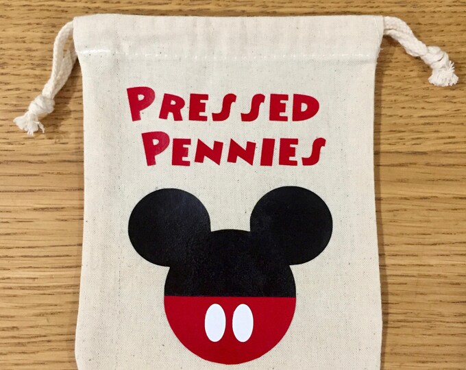 Pressed Pennies Bag for Your Disney Trip: Mickey or Minnie - Etsy