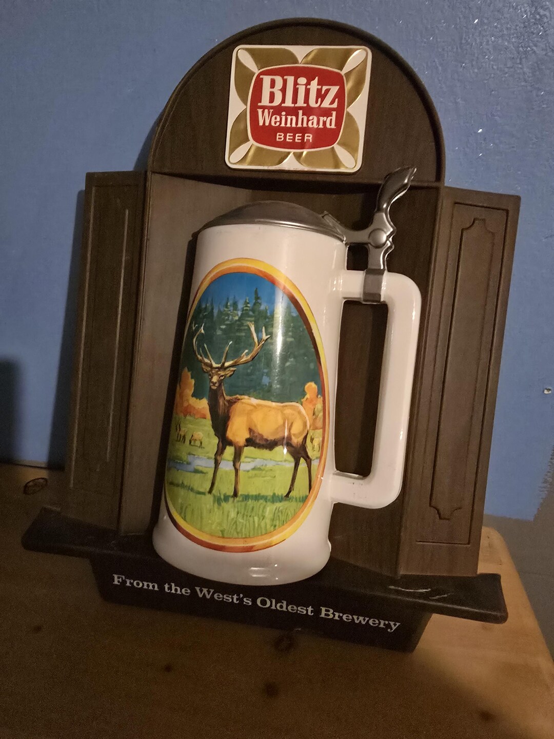 Blitz Weinhard Beer Wall Sign Tankard Stein ELK Very Rare - Etsy