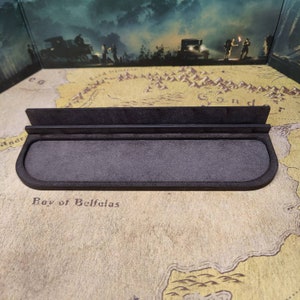 Board Game Card Holder With Tray, Black Tabletop Gaming Card Rail ...