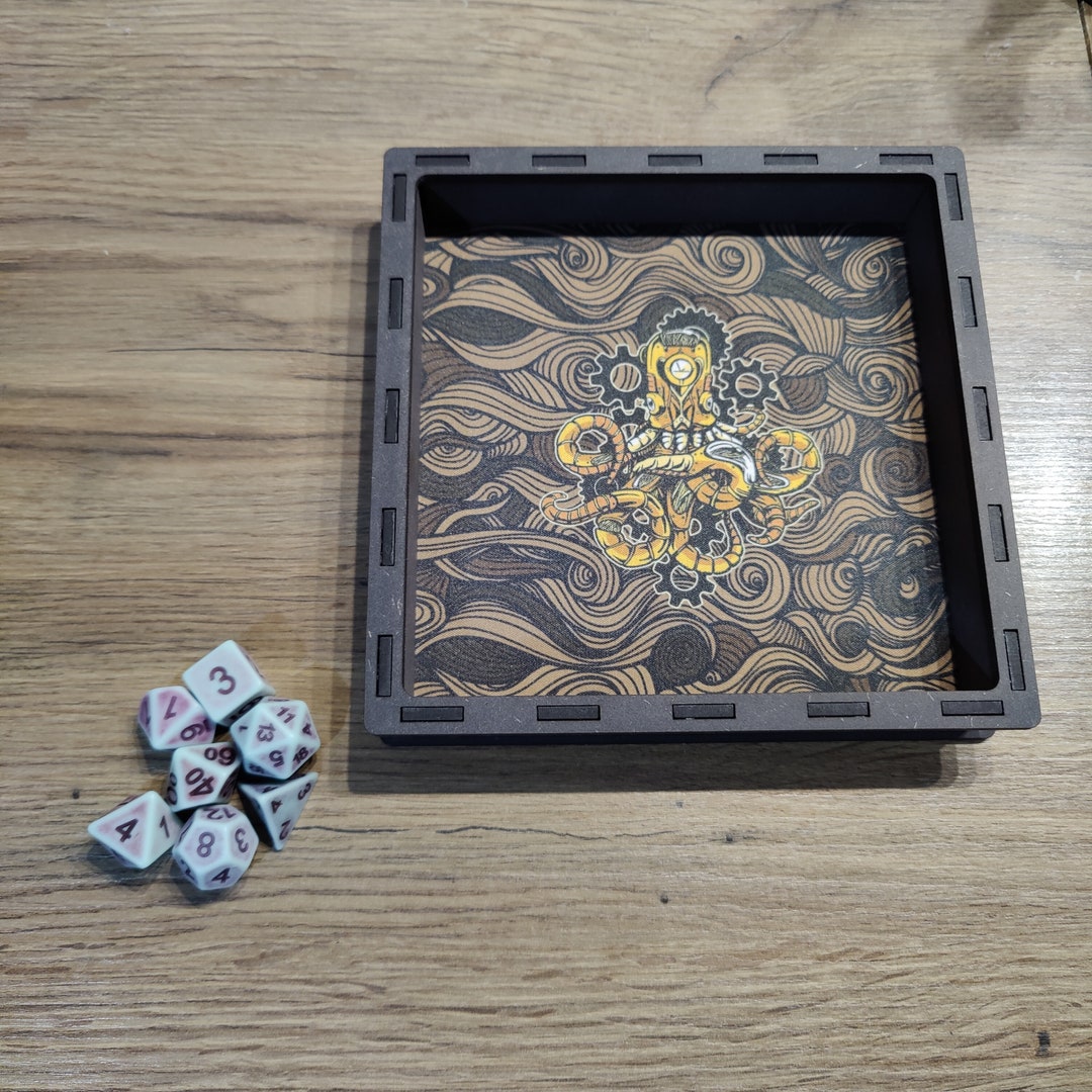 Steampunk Cthulhu Dice Tray: Wooden Gaming Rolling Tray - Etsy UK