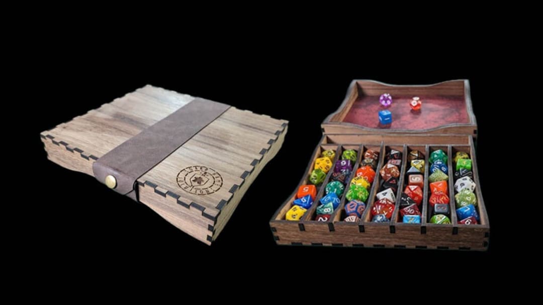 The Dice Trove, Storage Box and Dice Tray Combo, Dice Box Rolling Tray ...