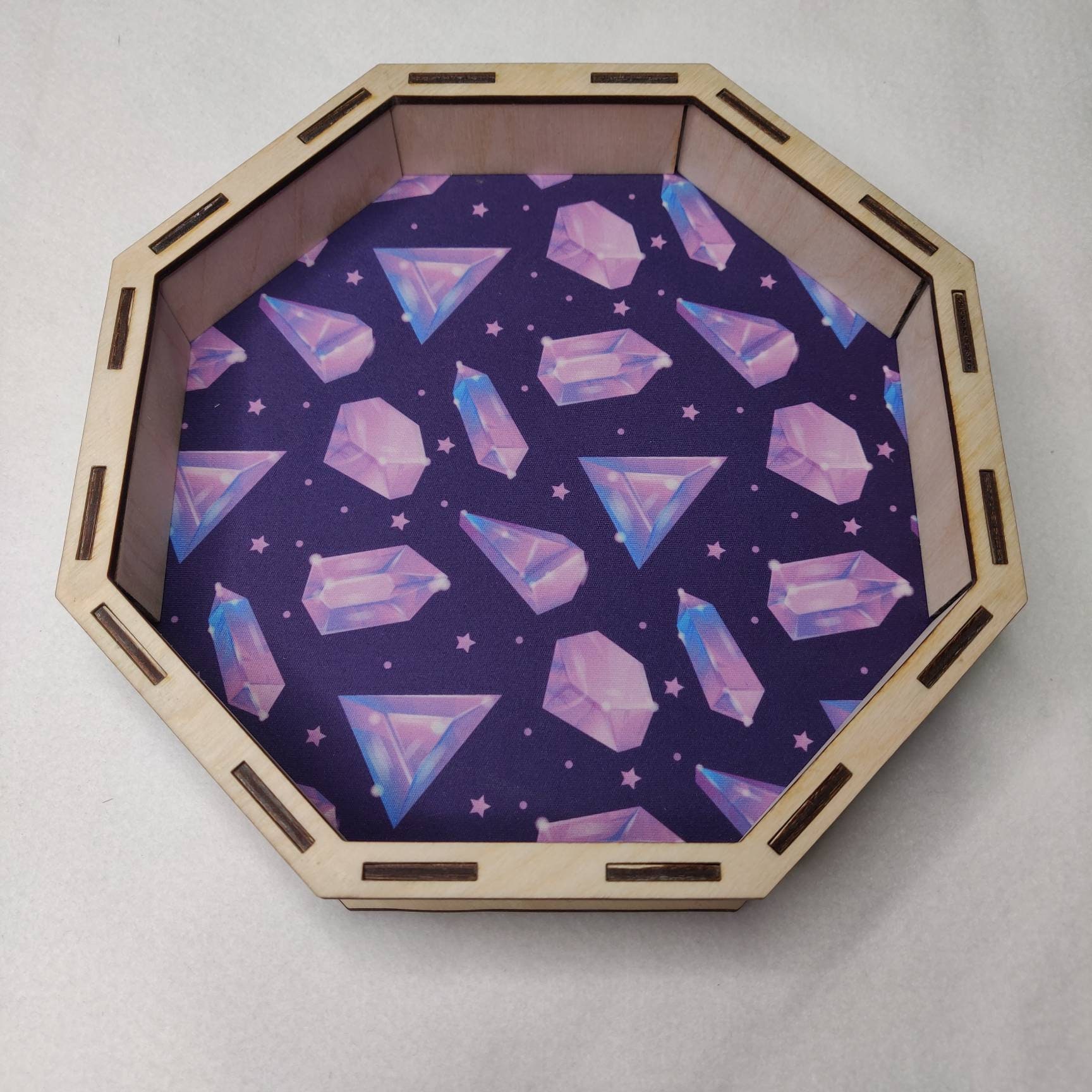Octagon Dice Tray Crystal Shards Pattern D&D RPG Gaming Dice - Etsy UK