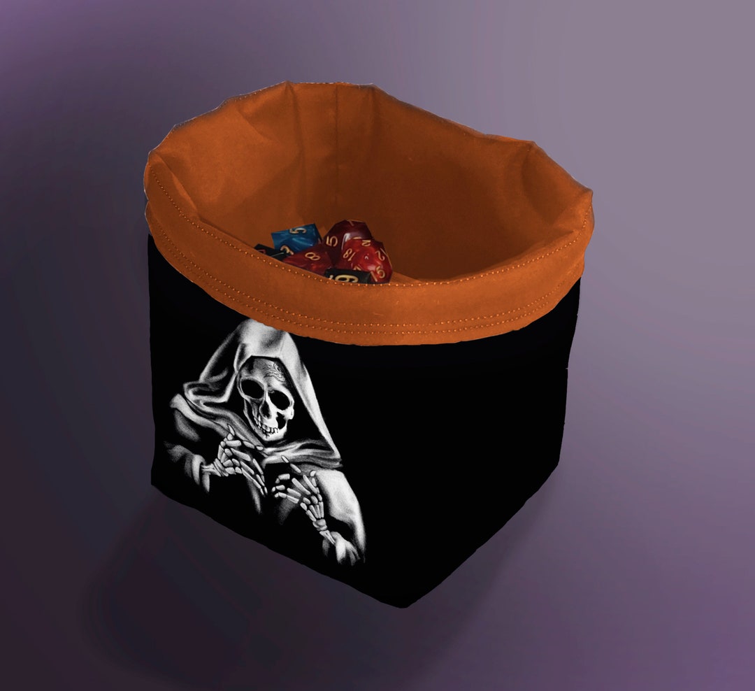 Grim Reaper Dice Bag, Death Skeleton Tile Pouch, Bag of Holding ...