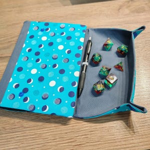 Gaming Notebook With Built in Dice Tray, Fabric Covered Journal ...