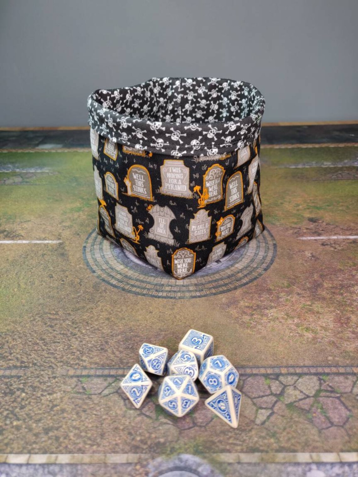 Graveyard Dice Bag Occult Tile Pouch Treasure Nest - Etsy